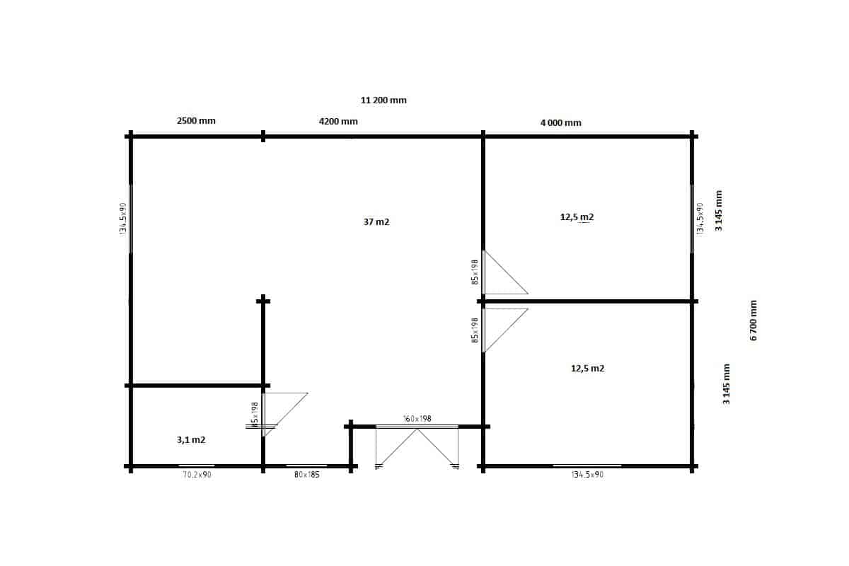 Large 2 bedroom log cabin "Dune" - Summerhouse24 Ireland