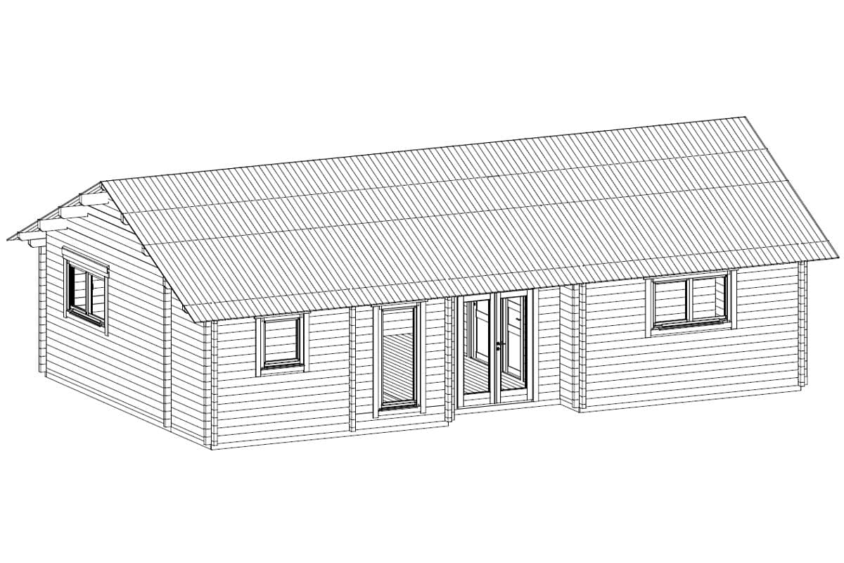 Large 2 bedroom log cabin "Dune" - Summerhouse24 Ireland