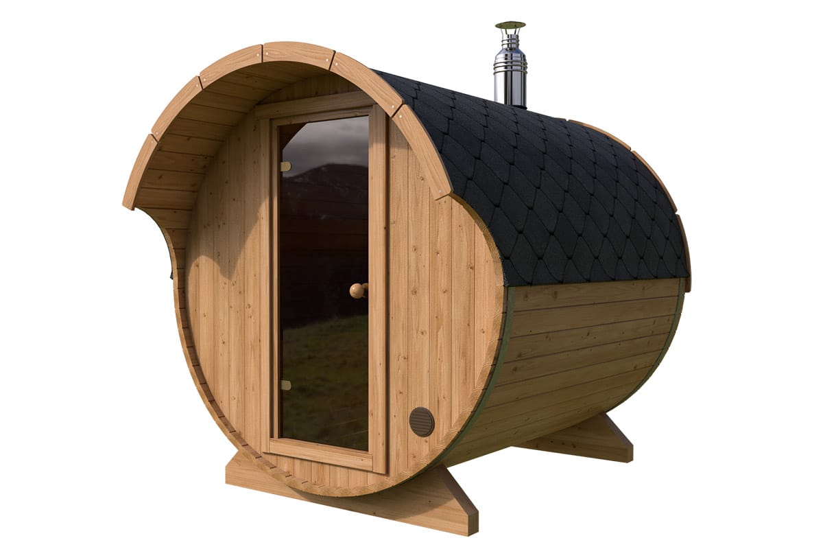 Small barrel sauna with canopy - Summerhouse24 Ireland