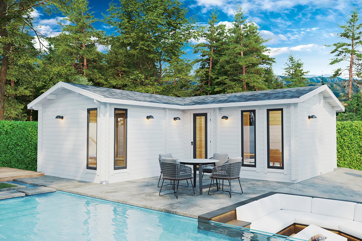 2 bedroom corner log cabin "Devon 2" - Summerhouse24 Ireland