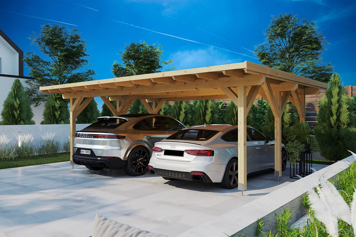 Standard Two Car Double Carport Carportcom