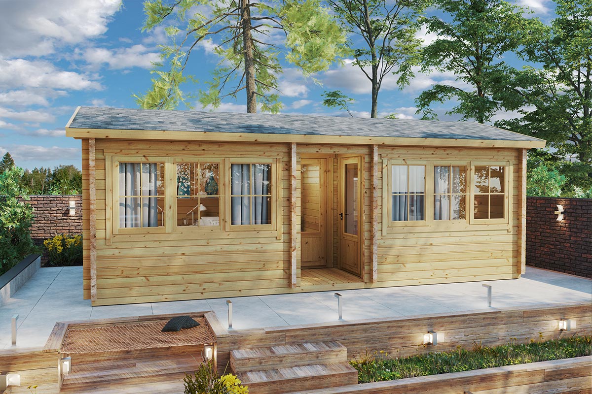 Two room garden log cabin "Granada" - Summerhouse24 Ireland