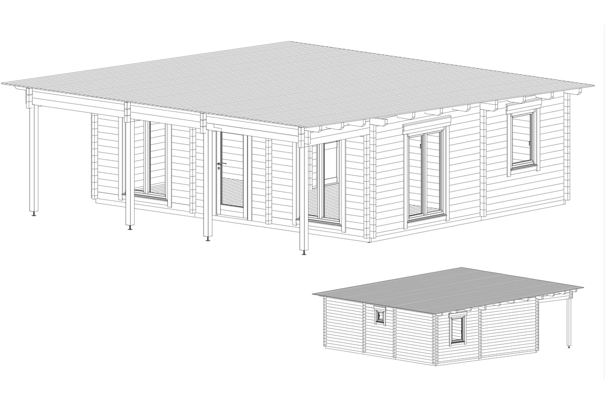 3 bedroom log cabin "Holiday R" - Summerhouse24 Ireland