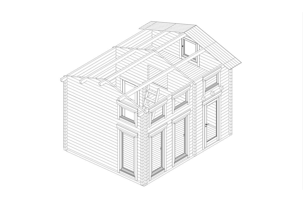 Buy Large garden house with sleeping loft "Bruno 1" - Summerhouse24 Ireland